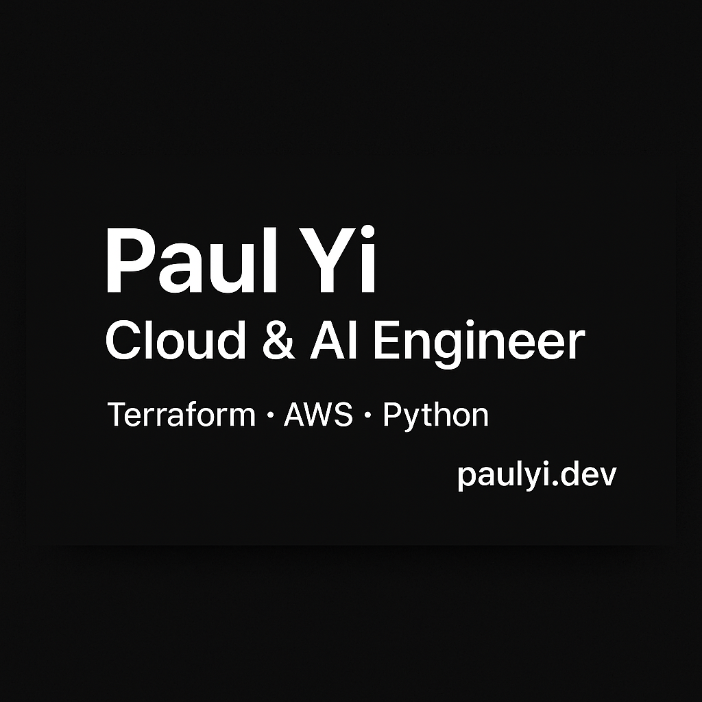 Paul Yi – Cloud & AI Engineer